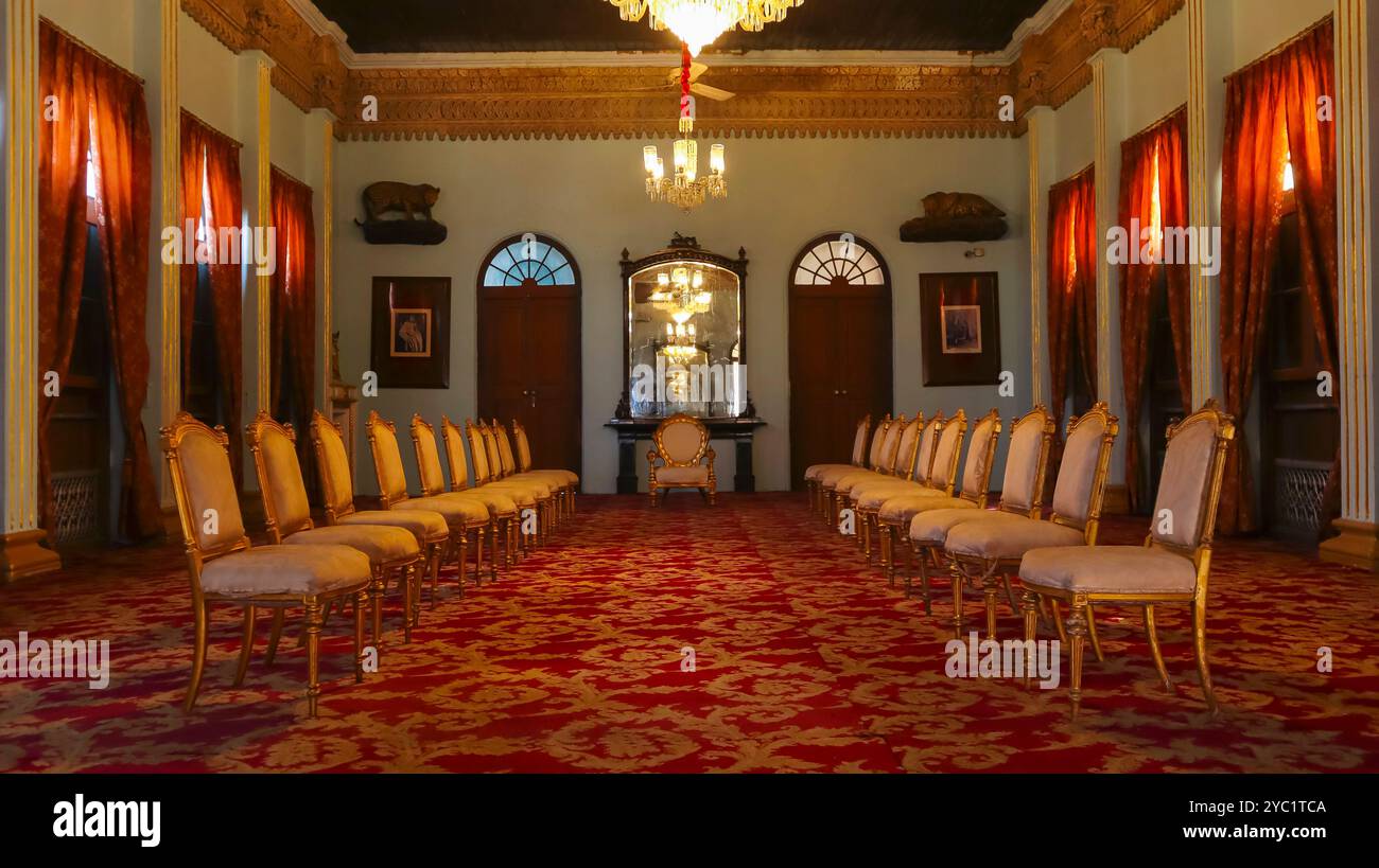 View of Darbar Hall of Naulakha Palace, 18th-century architecture ...