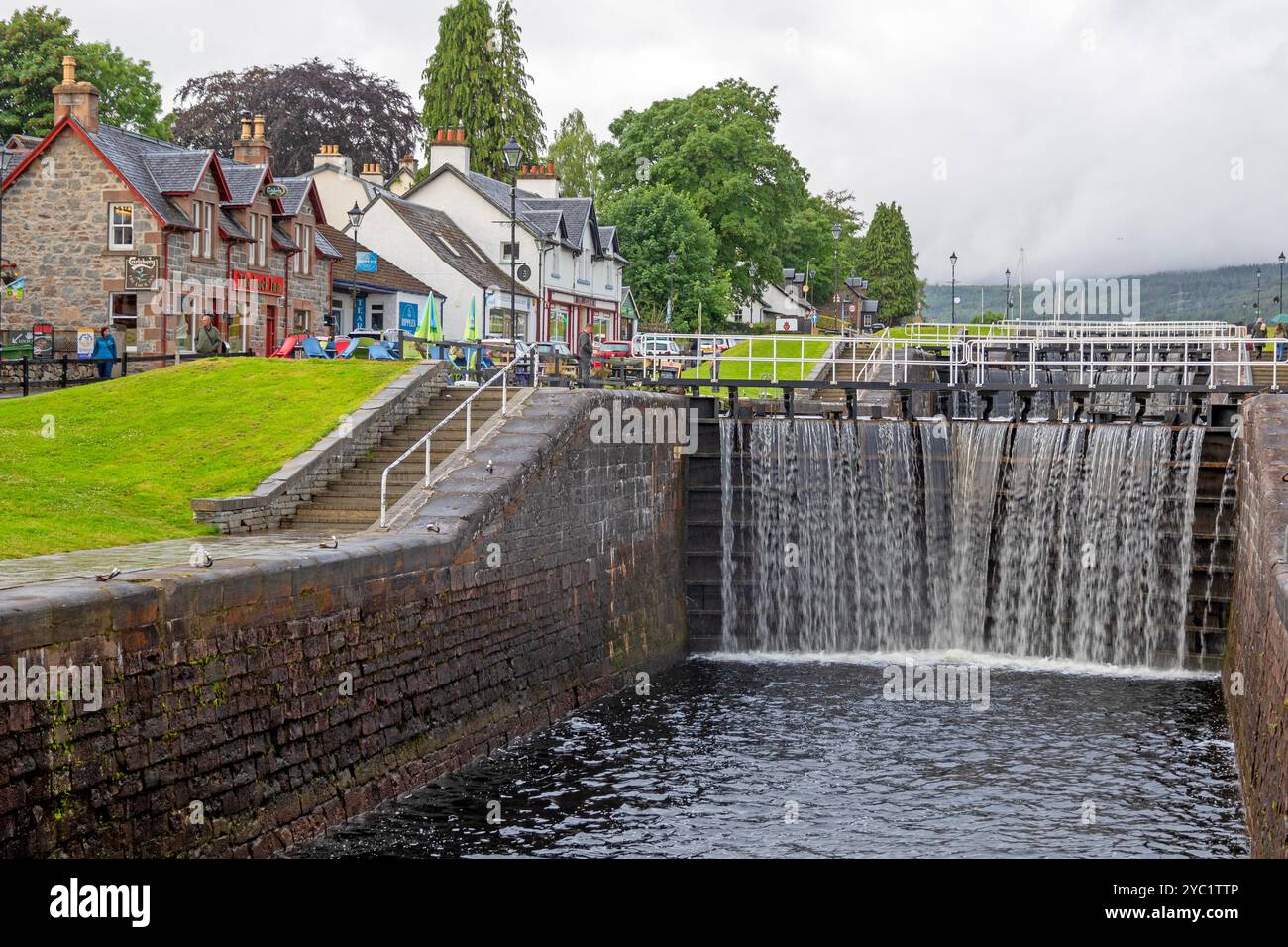 The Fort Augustus locks on the Caledonian Canal Stock Photo - Alamy