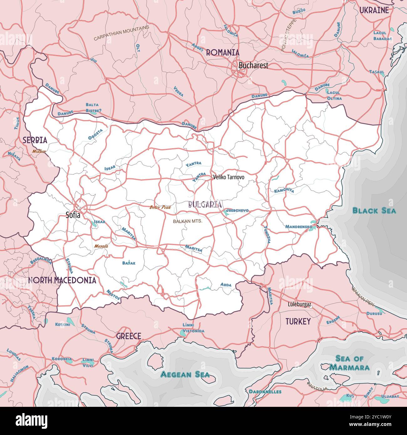 Political map world drawing coloring hi-res stock photography and ...