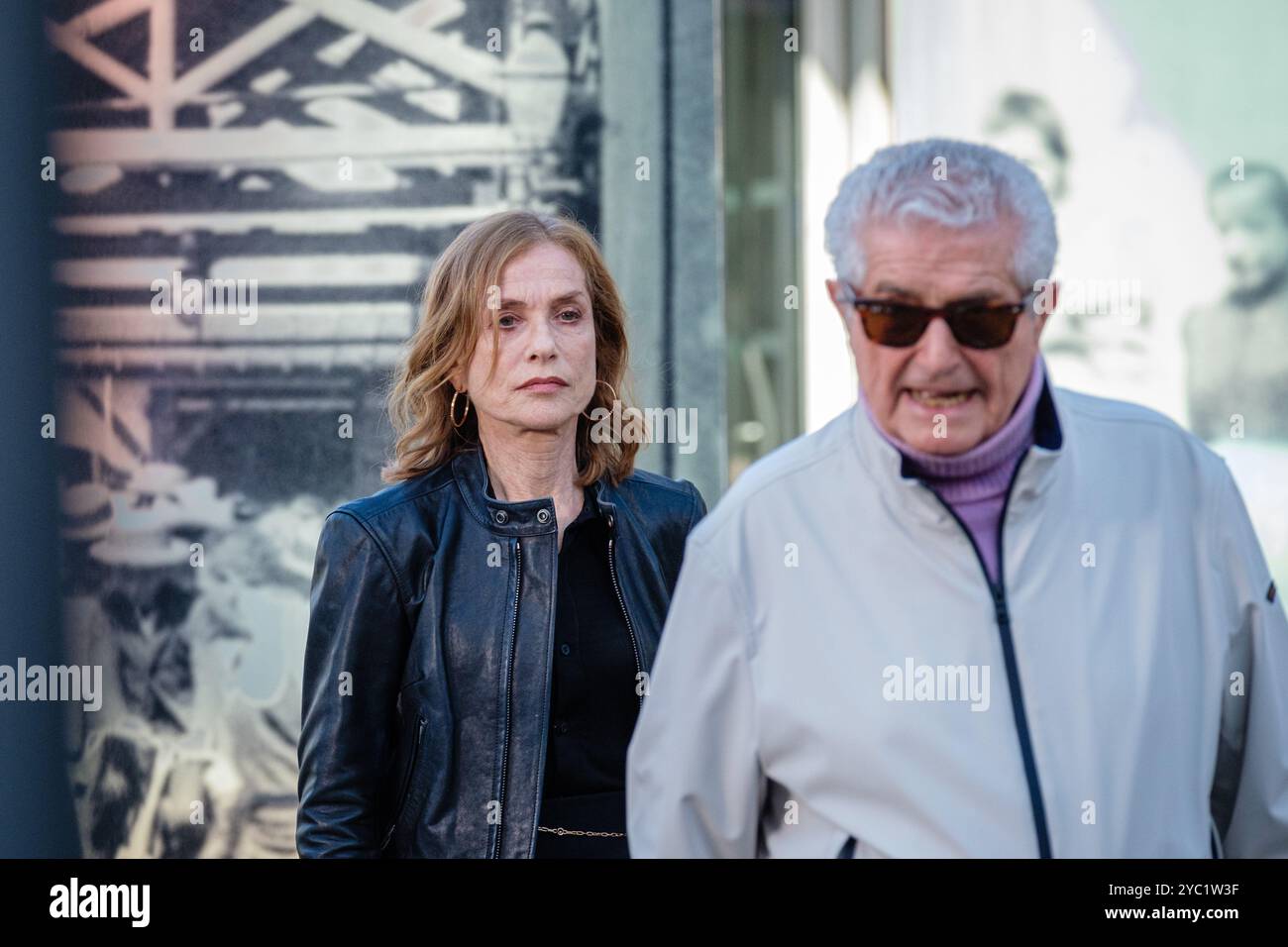 Actress Isabelle Huppert with director Claude Lelouch during the ...