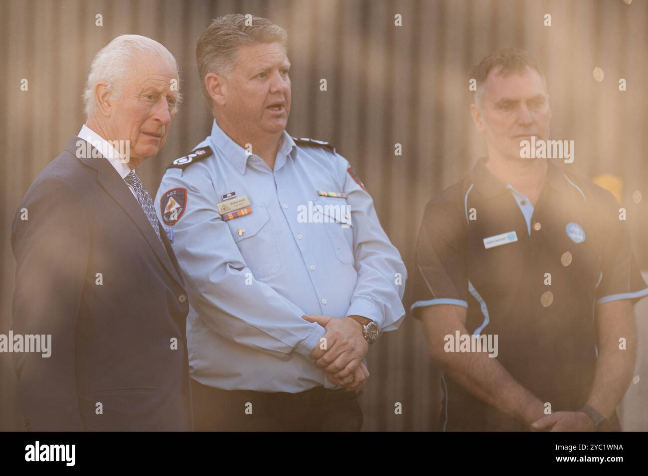 King Charles III with Chief Officer of the Rural Fire Service, Rohan ...
