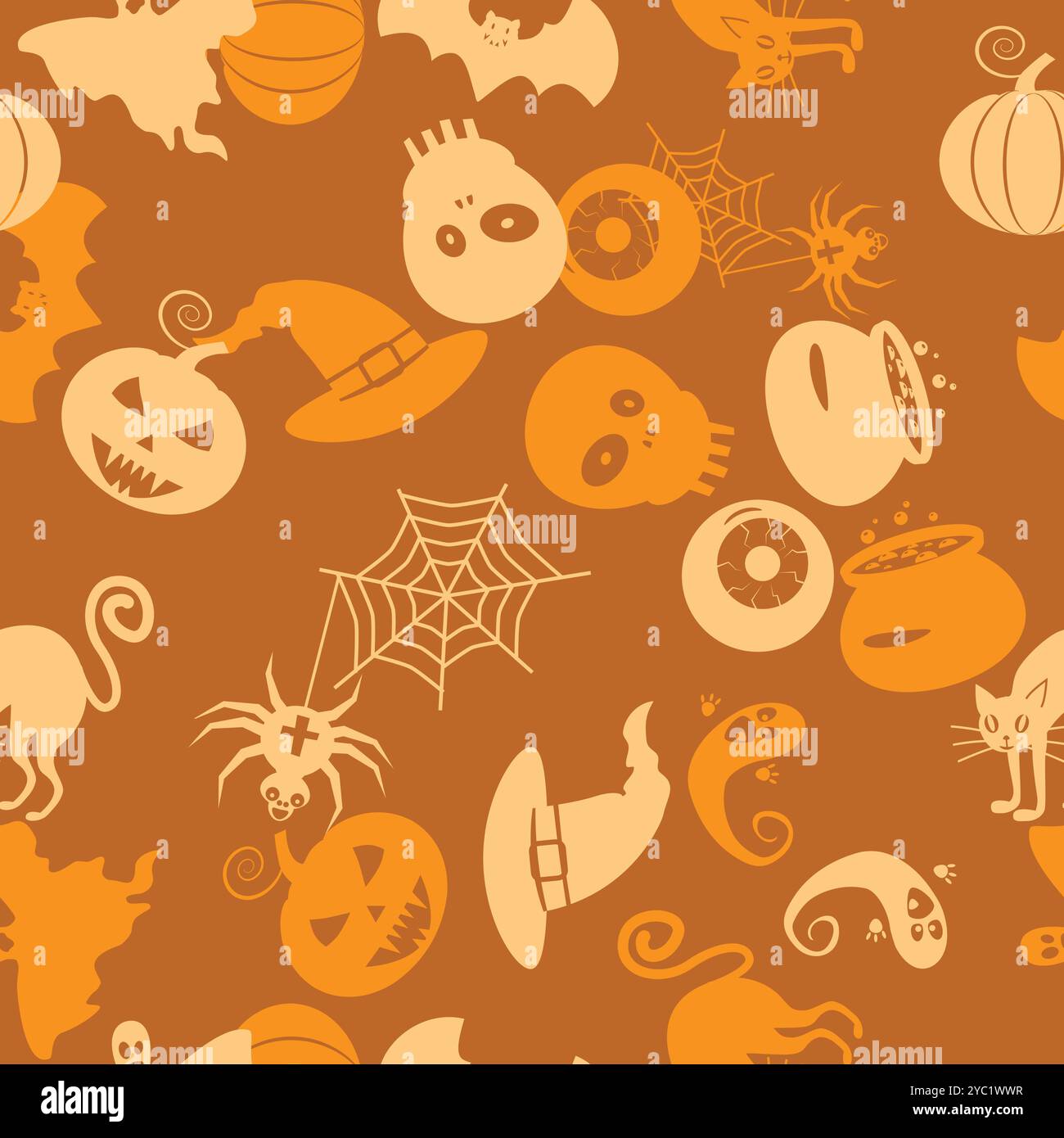 Halloween seamless pattern background vector illustration Stock Vector ...