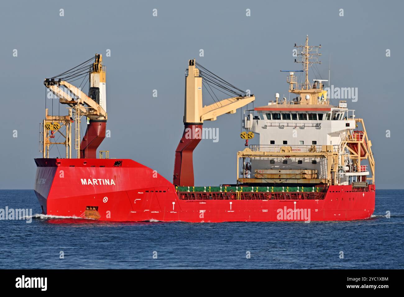 General Cargo Ship MARTINA at the Kiel Fjord Stock Photo - Alamy