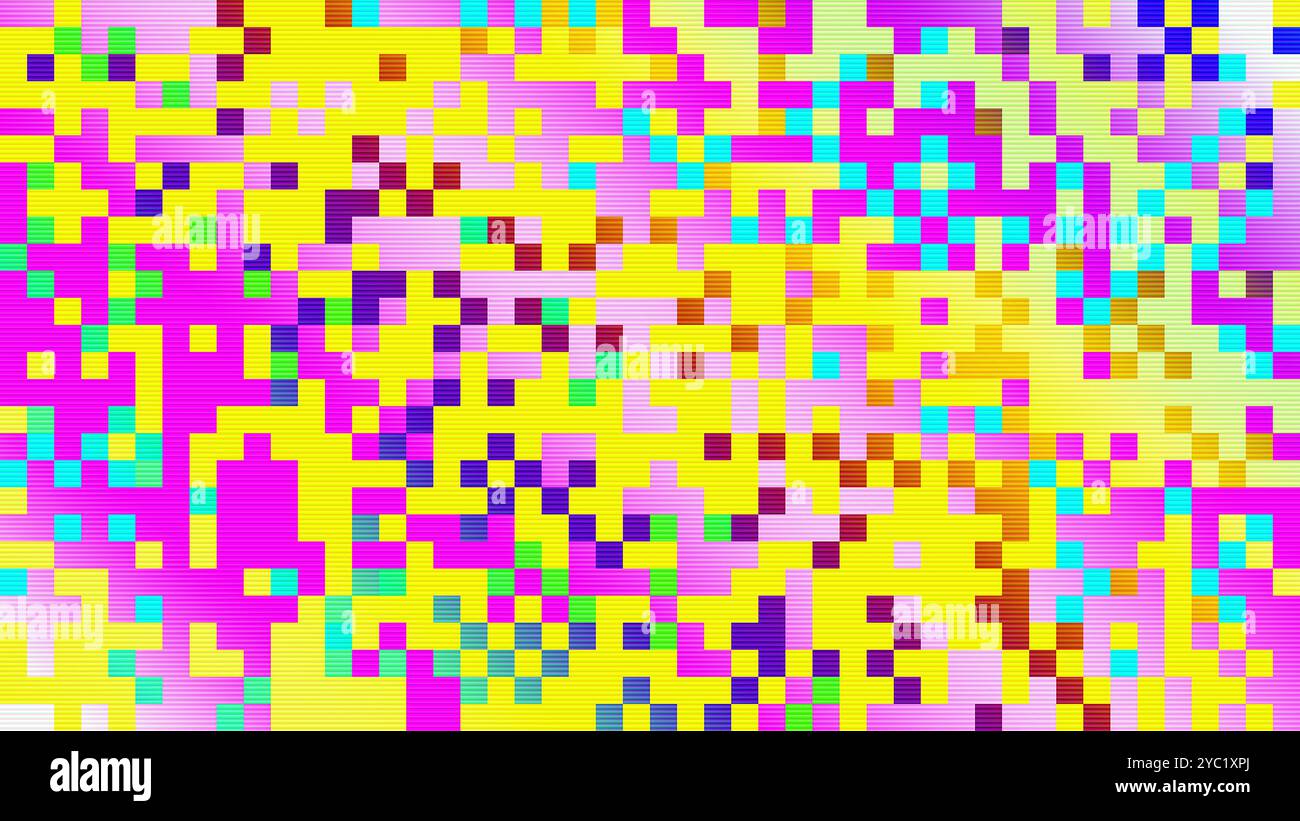 Abstract pixelated colorful rainbow 8 bit retro game Glitch pixel Noise ...