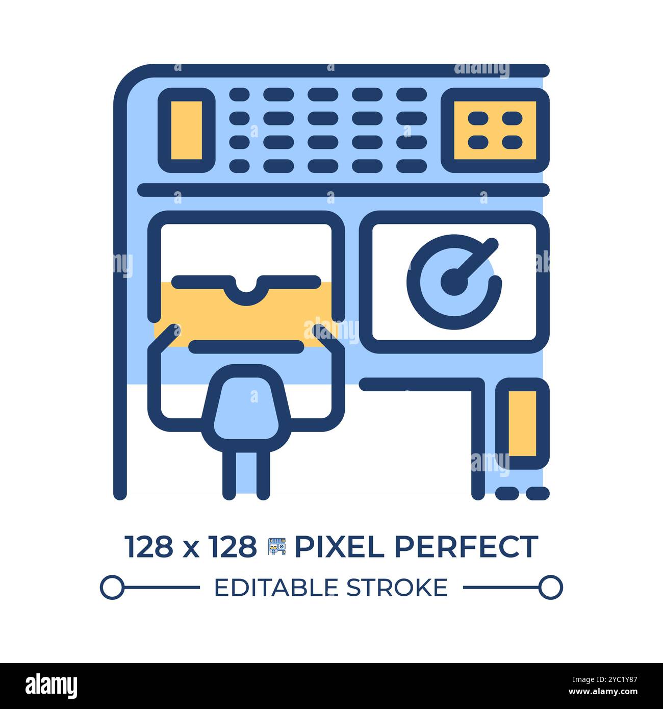 Aircraft cockpit RGB color icon Stock Vector Image & Art - Alamy