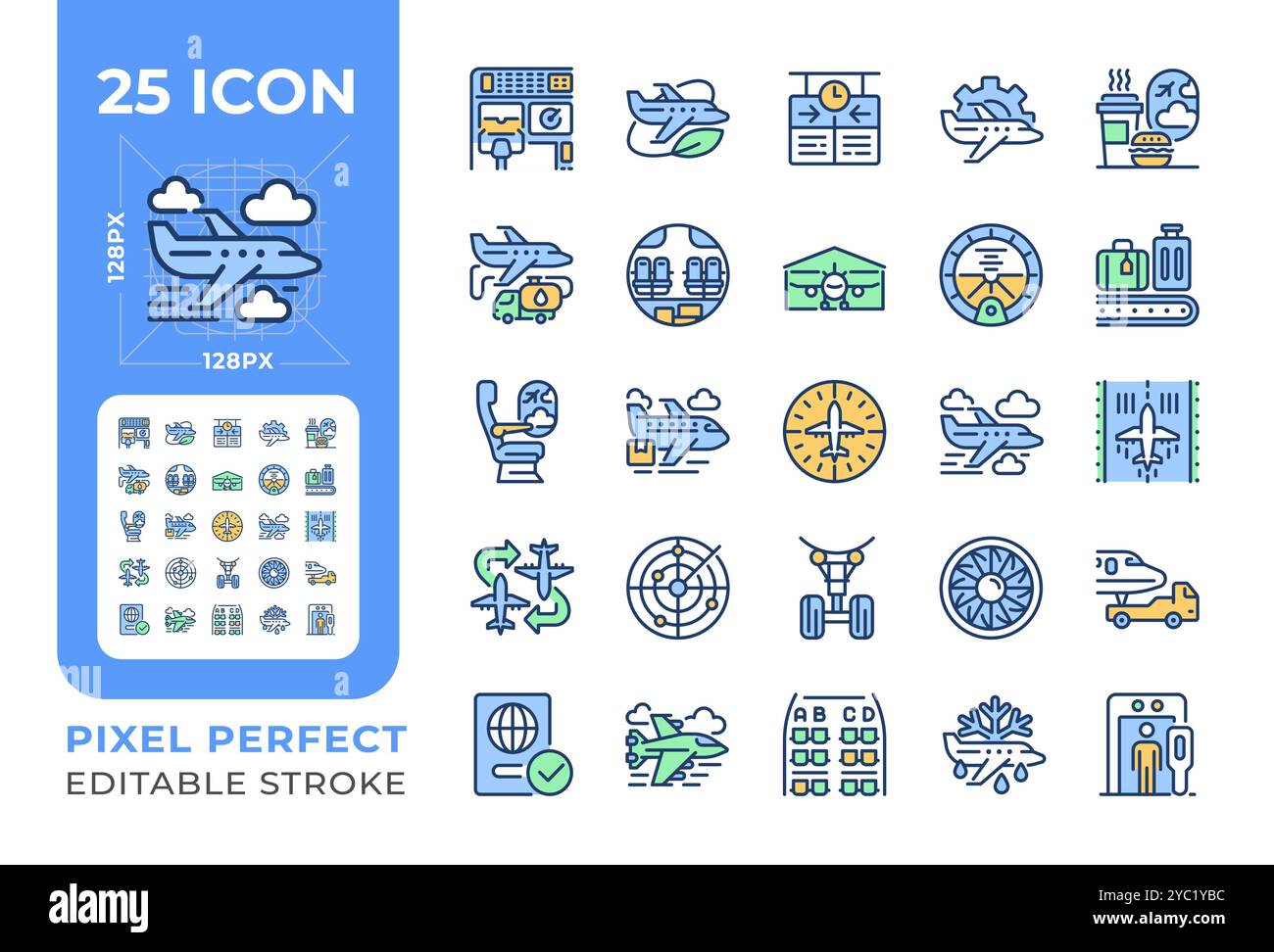 Aviation RGB color icons set Stock Vector Image & Art - Alamy