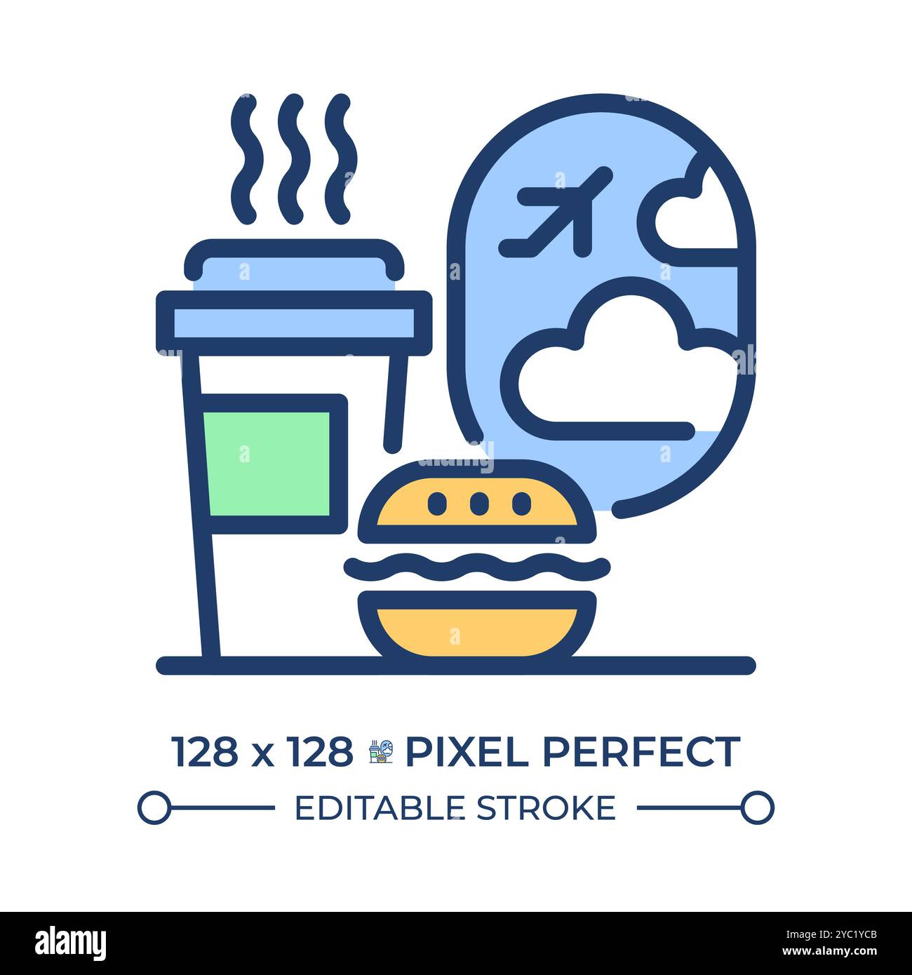 Breakfast rgb color icon Stock Vector Images - Alamy