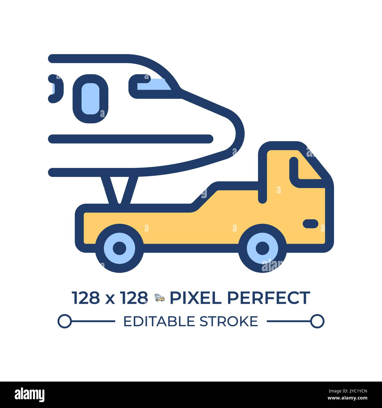 Aircraft towing RGB color icon Stock Vector Image & Art - Alamy