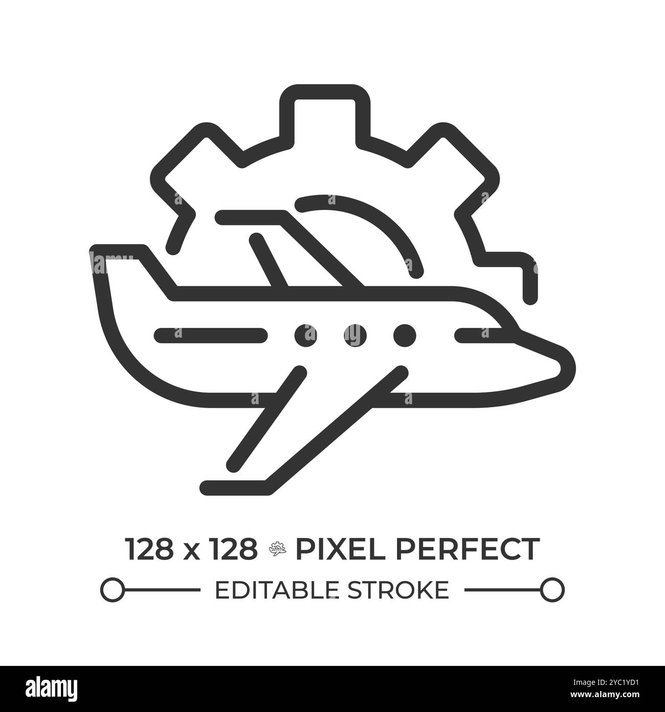 Aircraft maintenance linear icon Stock Vector Image & Art - Alamy