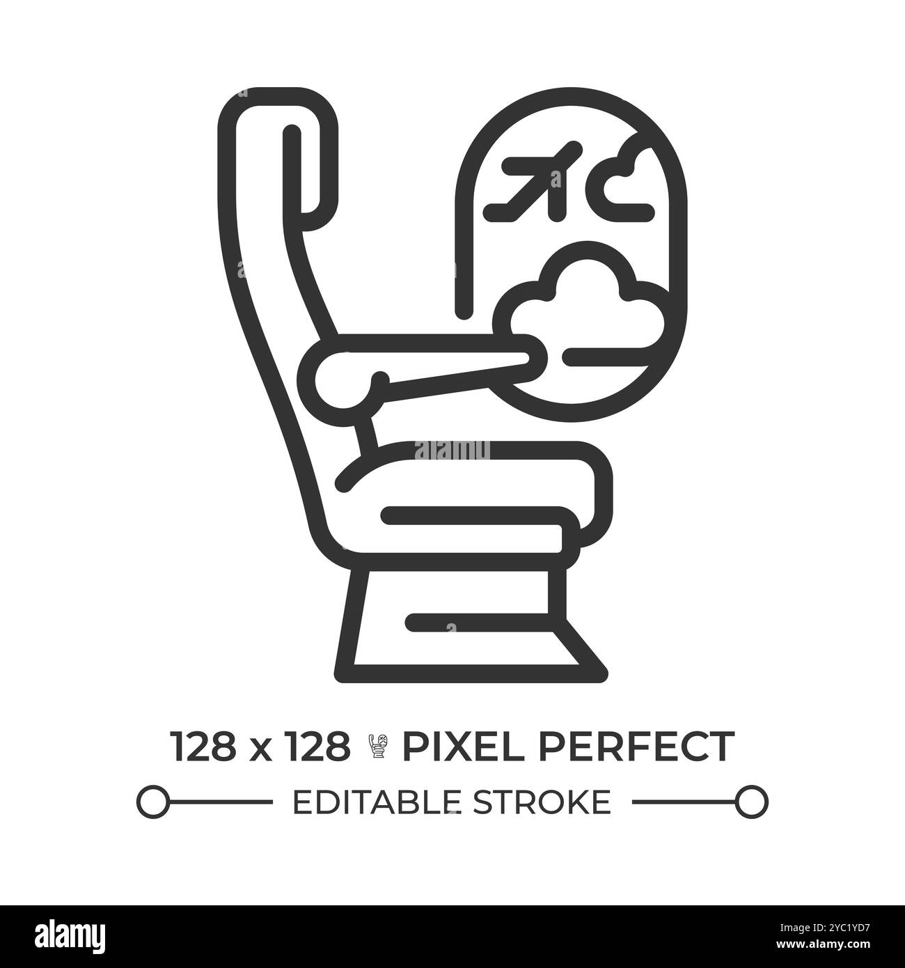 Window seat in airplane Stock Vector Images - Alamy