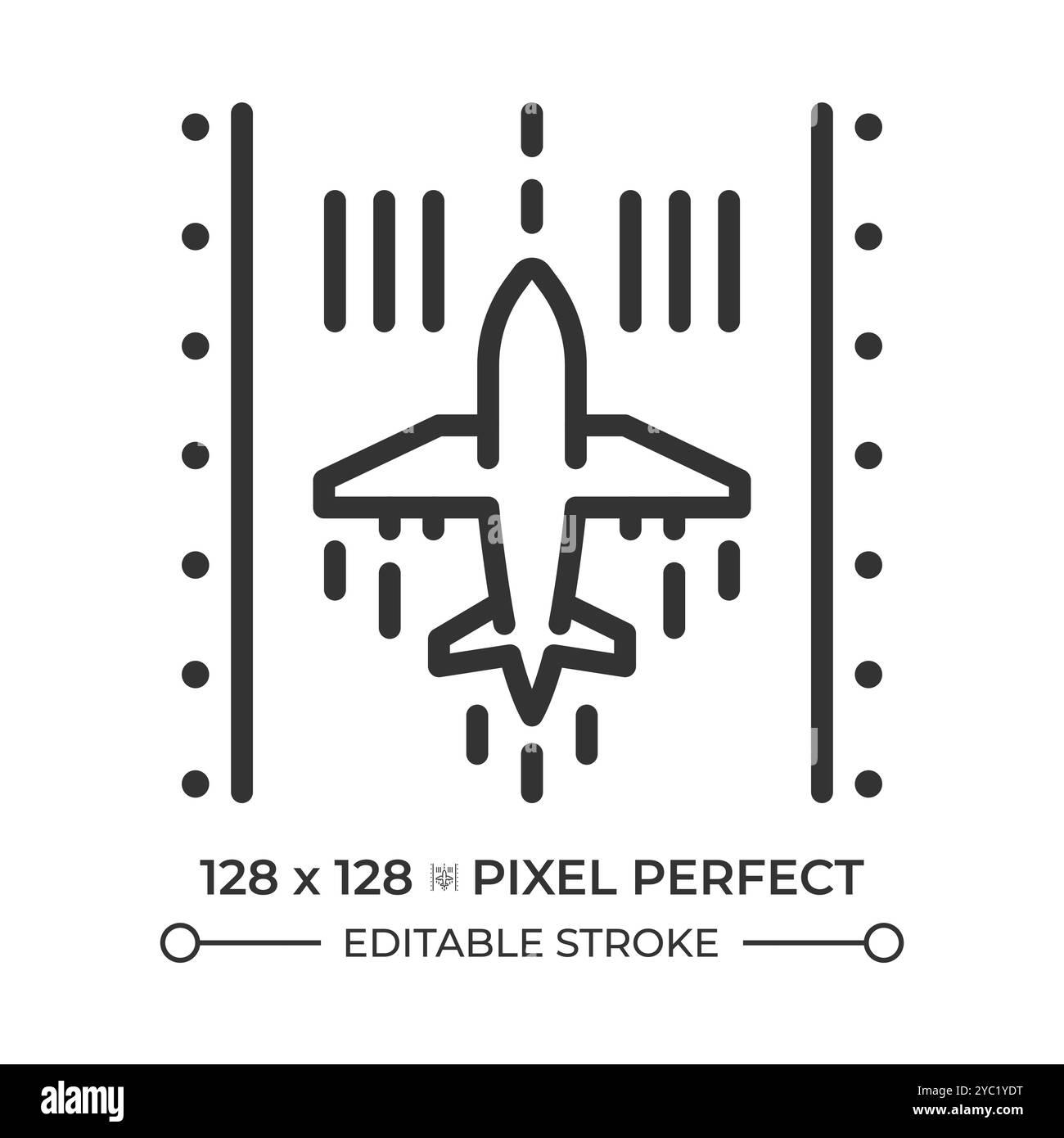 Airplane landing infrastructure Stock Vector Images - Alamy