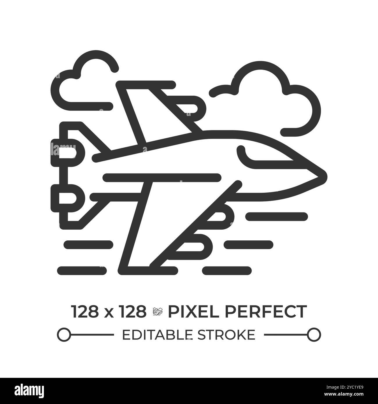 Business Aircraft Linear Icon Stock Vector Image And Art Alamy