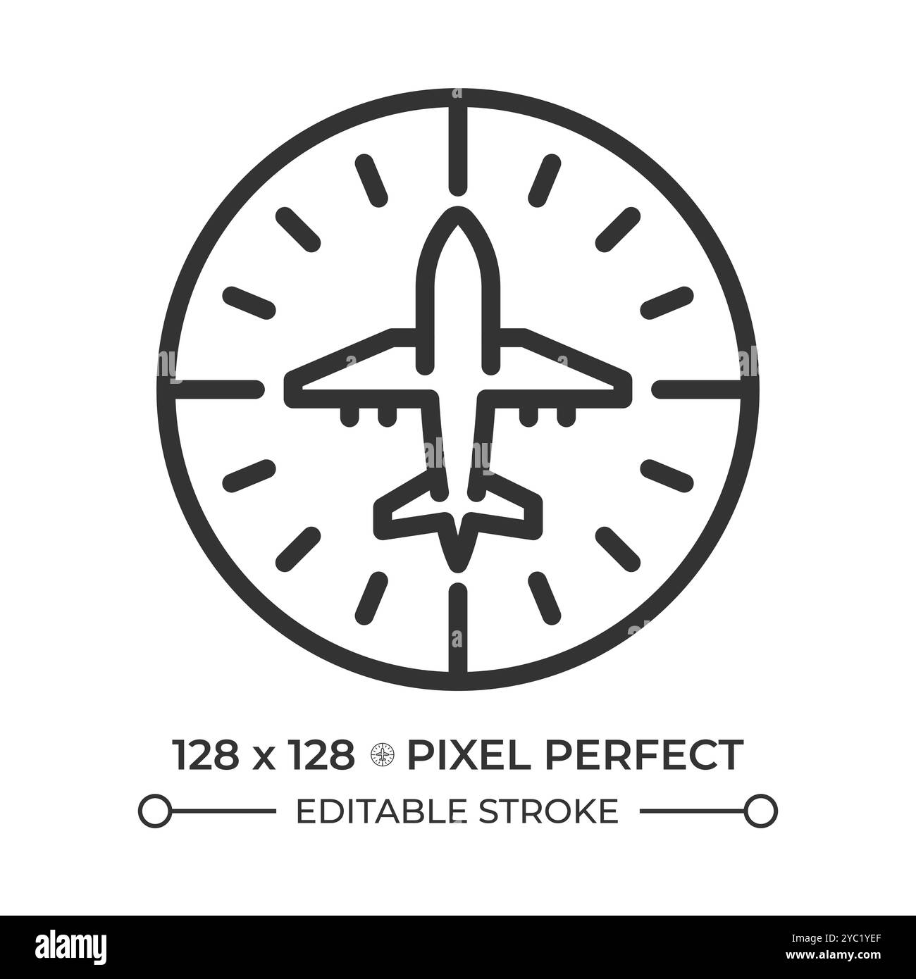 Heading indicator linear icon Stock Vector Image & Art - Alamy