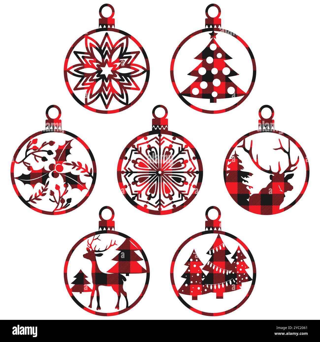 Festive red tartan plaid Cut Out Stock Images & Pictures - Alamy