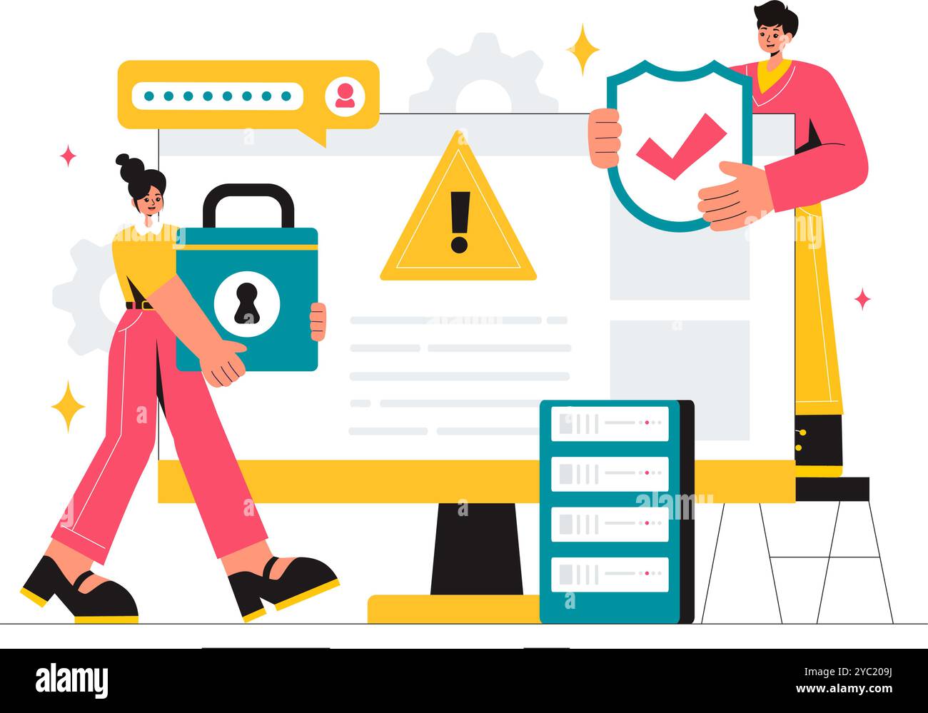 Data breach computer Stock Vector Images - Alamy