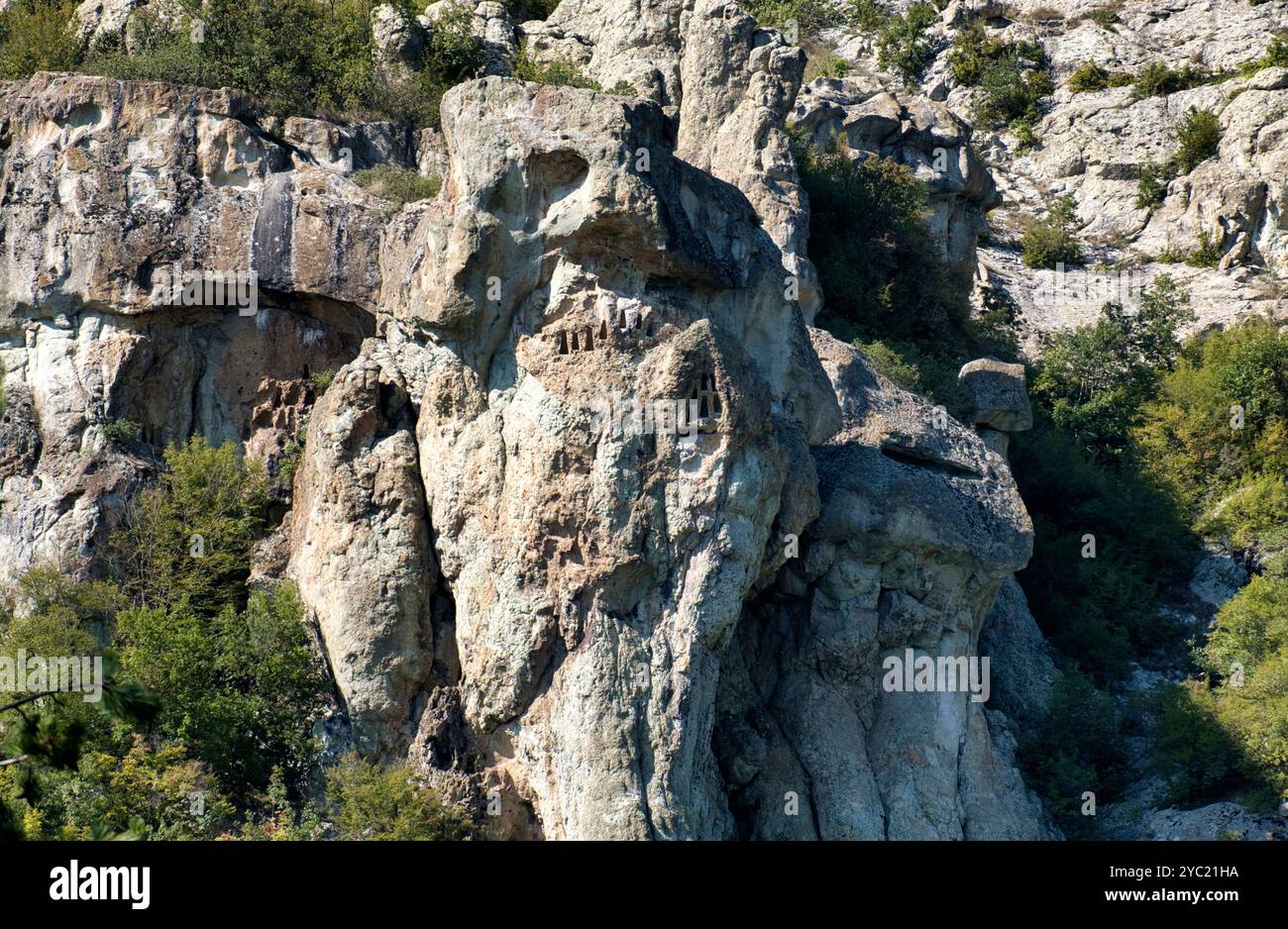 Rock massif in Eastern Rhodope mountain in Bulgaria Stock Photo - Alamy