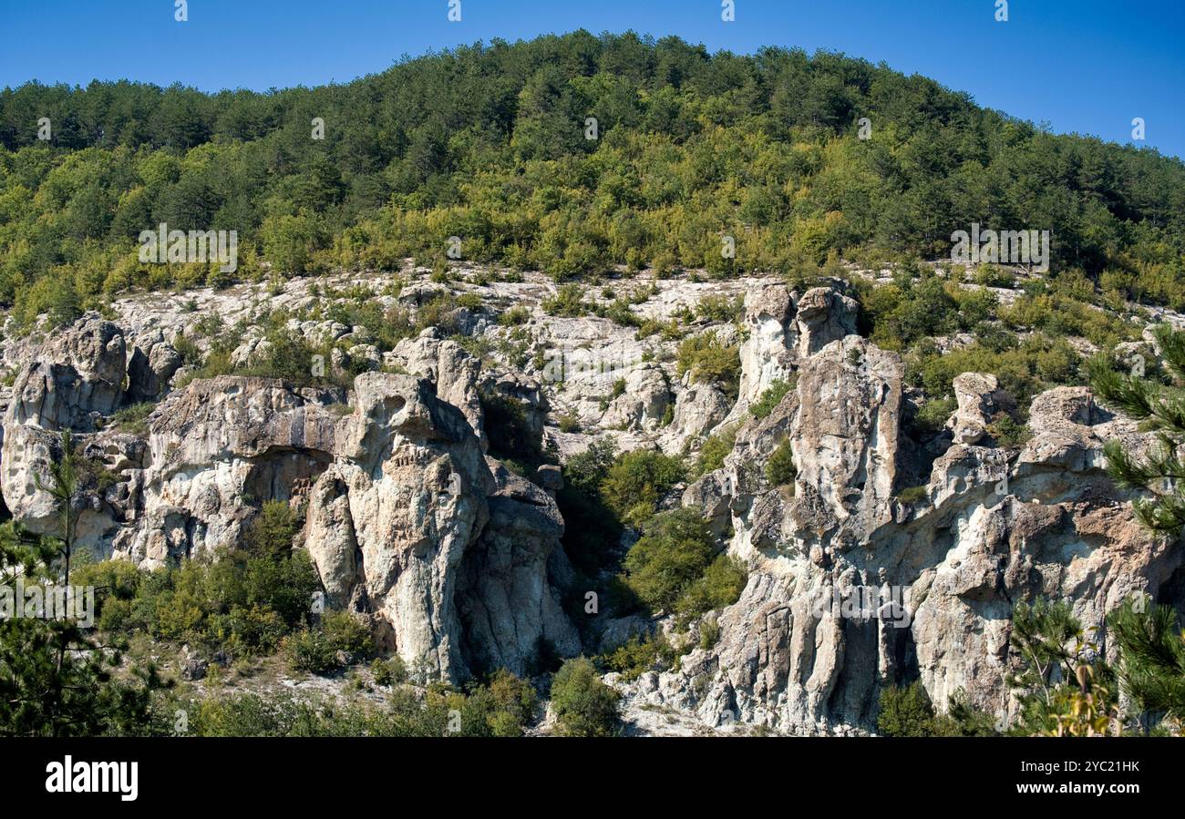 Rock massif in Eastern Rhodope mountain in Bulgaria Stock Photo - Alamy