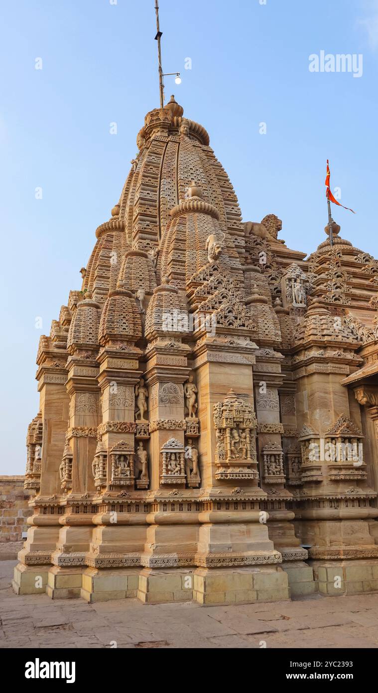 Beautifully carved shikhara of Shri Trinetreshwar Mahadev Temple ...