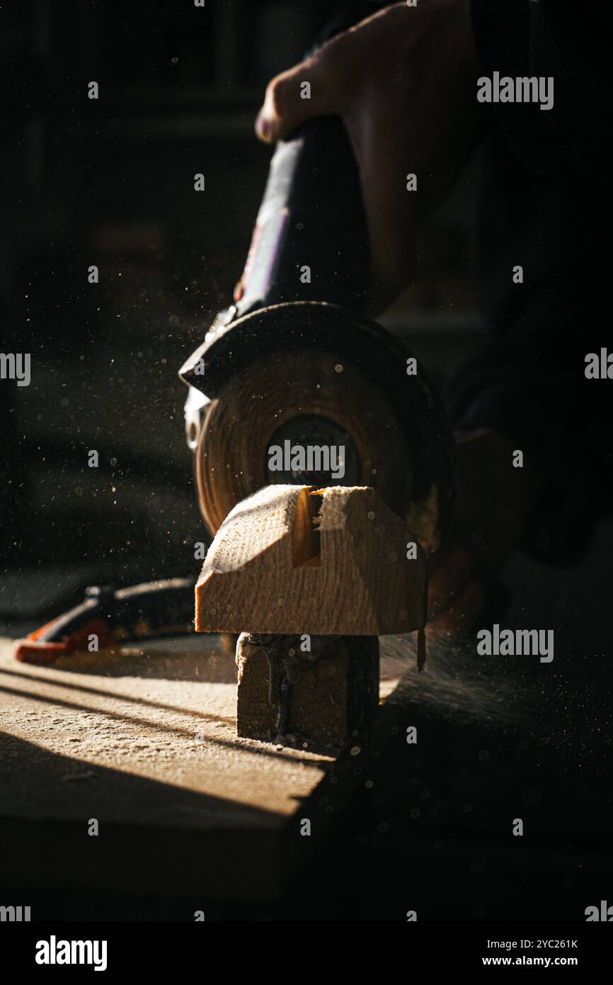 Sawdust particles hi-res stock photography and images - Alamy