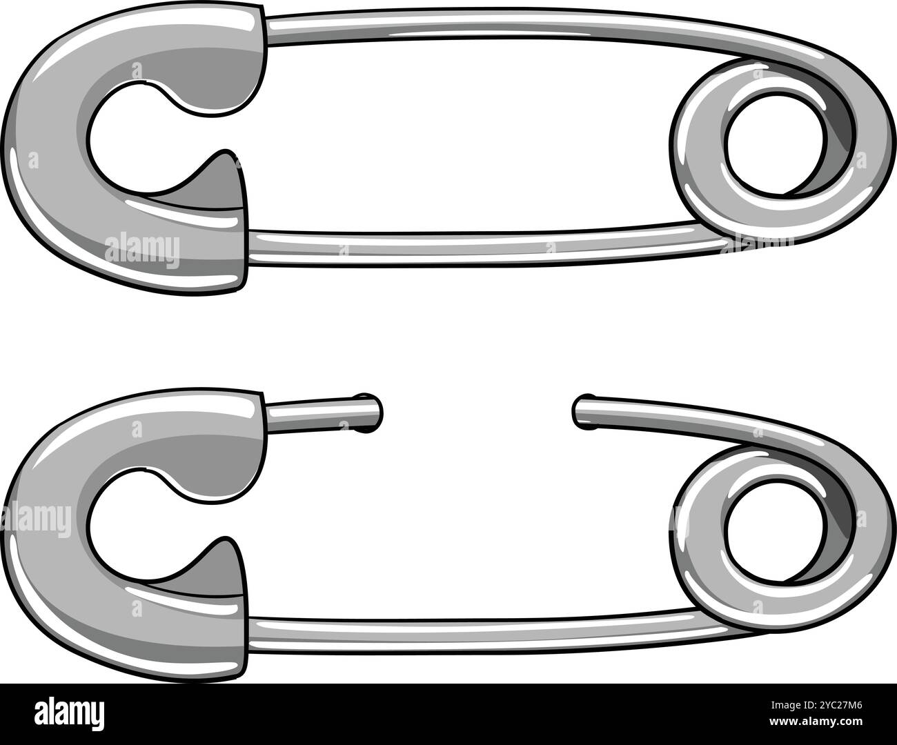 Safety pin piercing Black and White Stock Photos & Images - Alamy