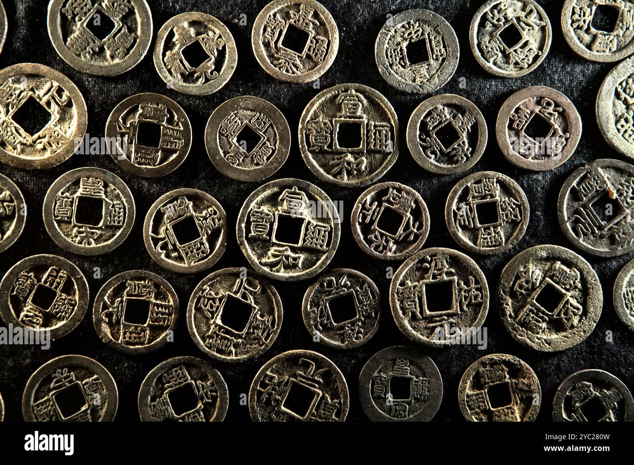 Ancient Chinese coins dated from 2nd century to 13th century; collected ...