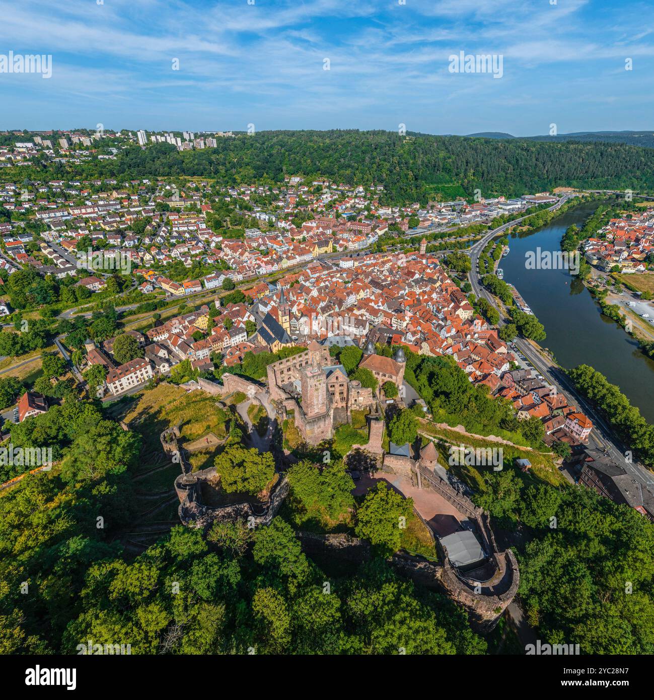 The region around the beautiful town of Wertheim in Baden-Württemberg ...