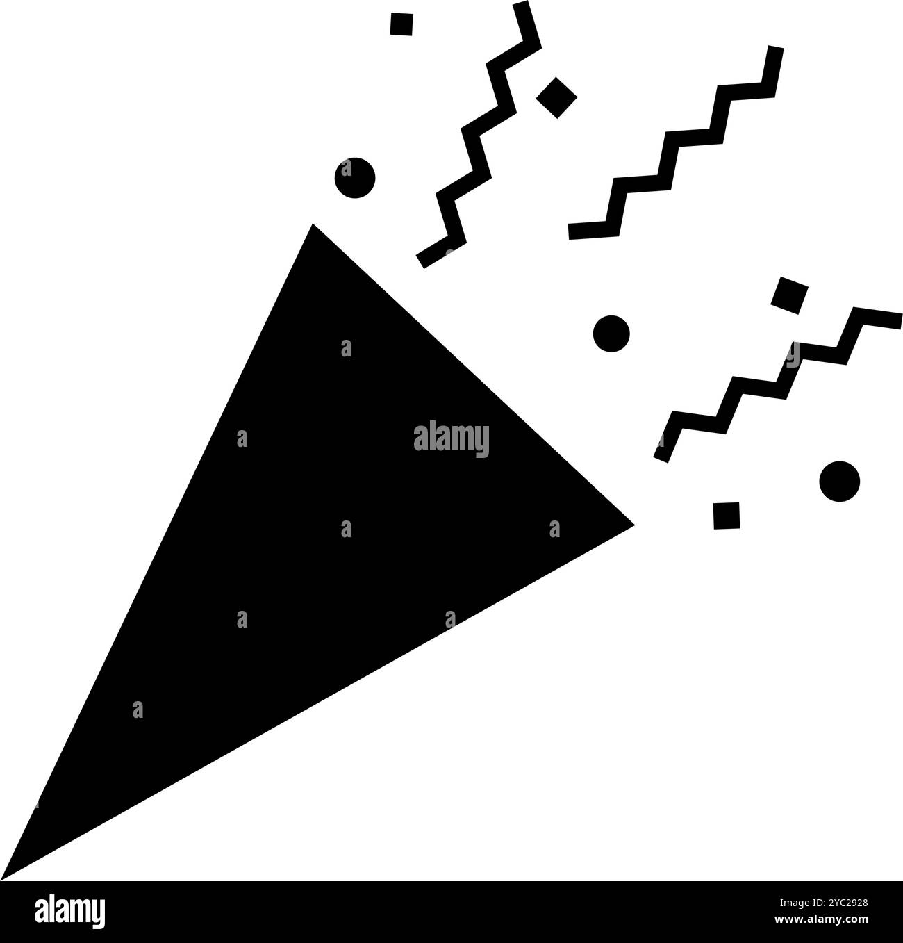 Simple cracker silhouette icon. Party goods. Party popper icon ...