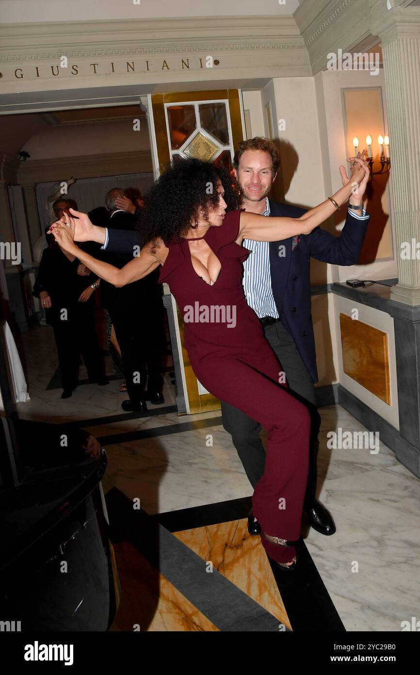 Rome: At the Peristilio. Party for Valeria Fabrizi's 88th birthday. In ...