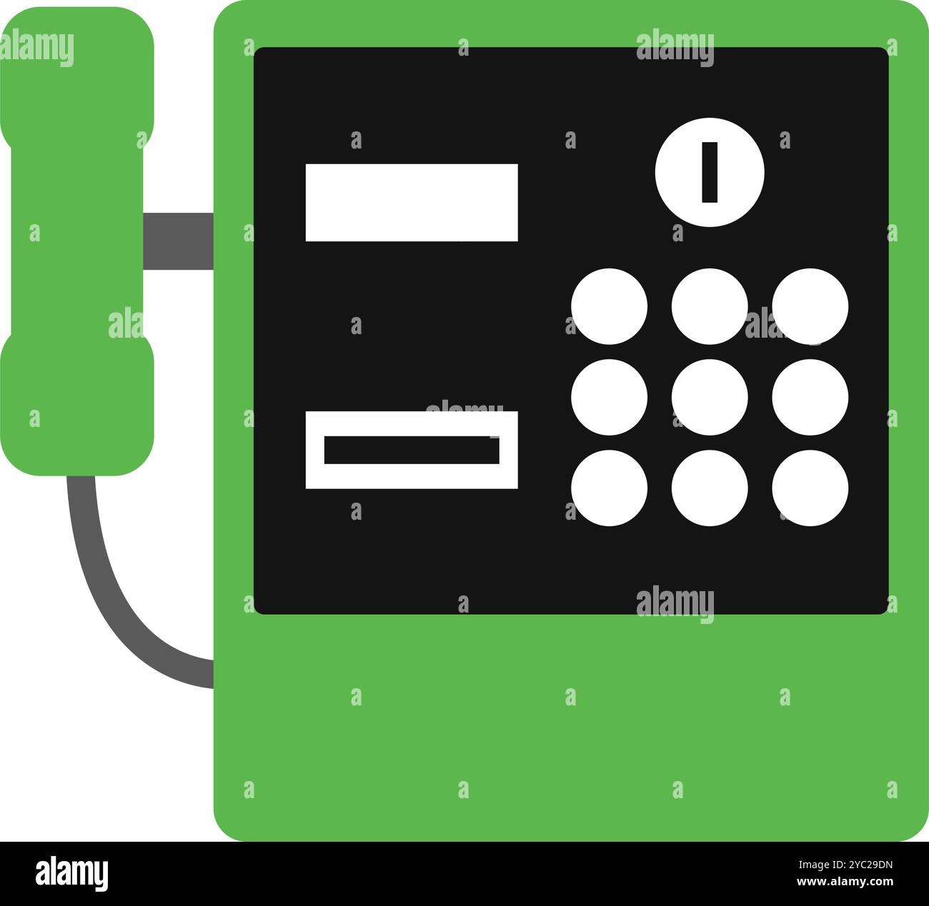Public phone icon. Pay phone icon. Editable vector Stock Vector Image ...