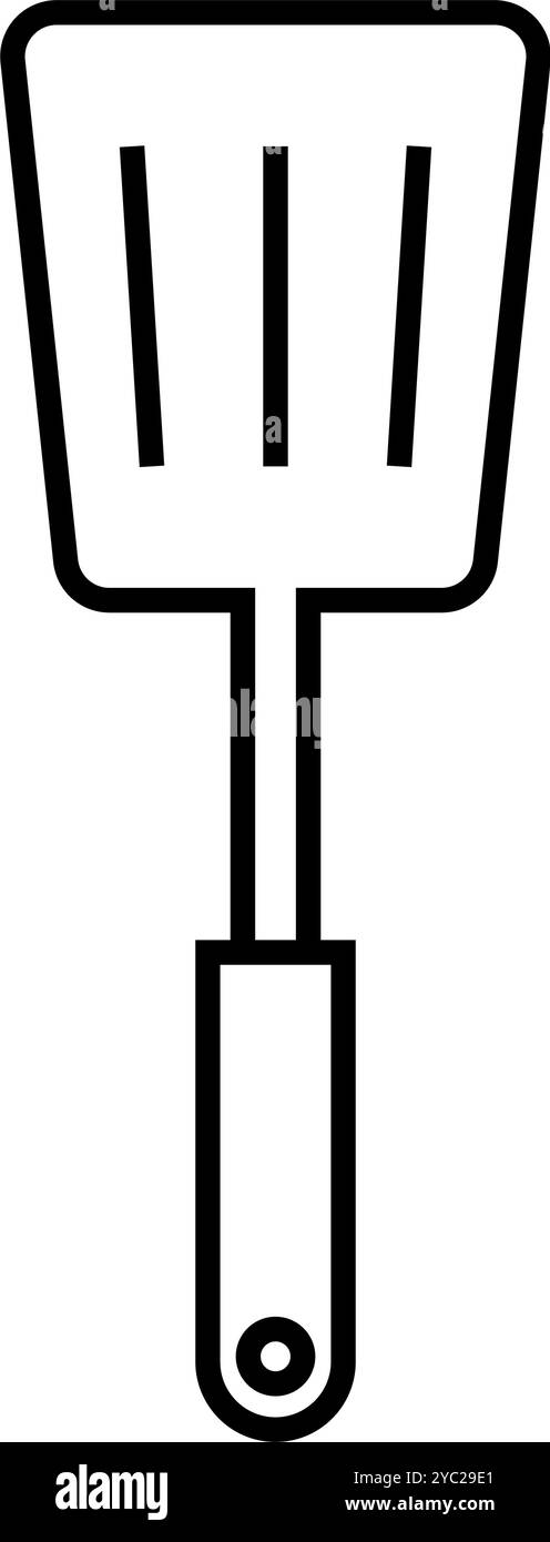 Simple spatula icon. Cooking utensils. Editable vector Stock Vector ...