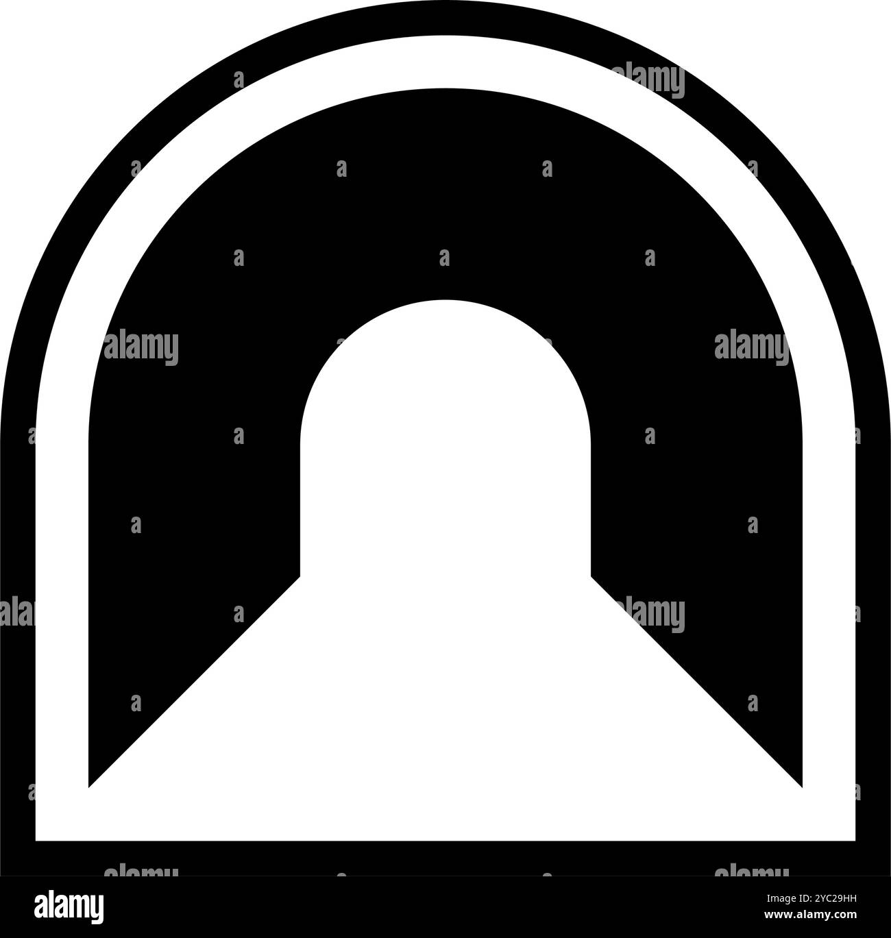 Simple tunnel silhouette icon. Editable vector Stock Vector Image & Art - Alamy