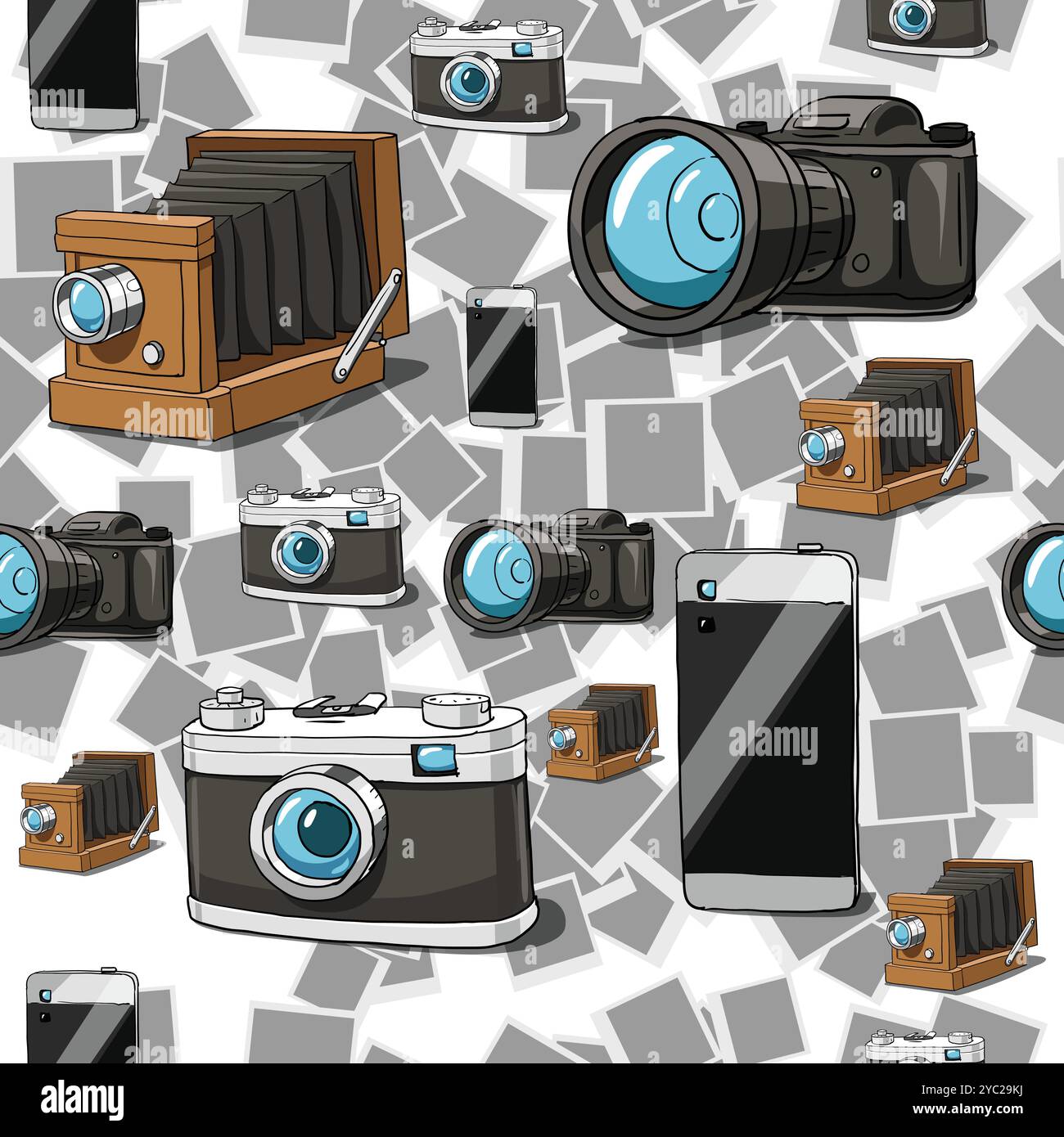 Seamless camera vector background Stock Vector Image & Art - Alamy