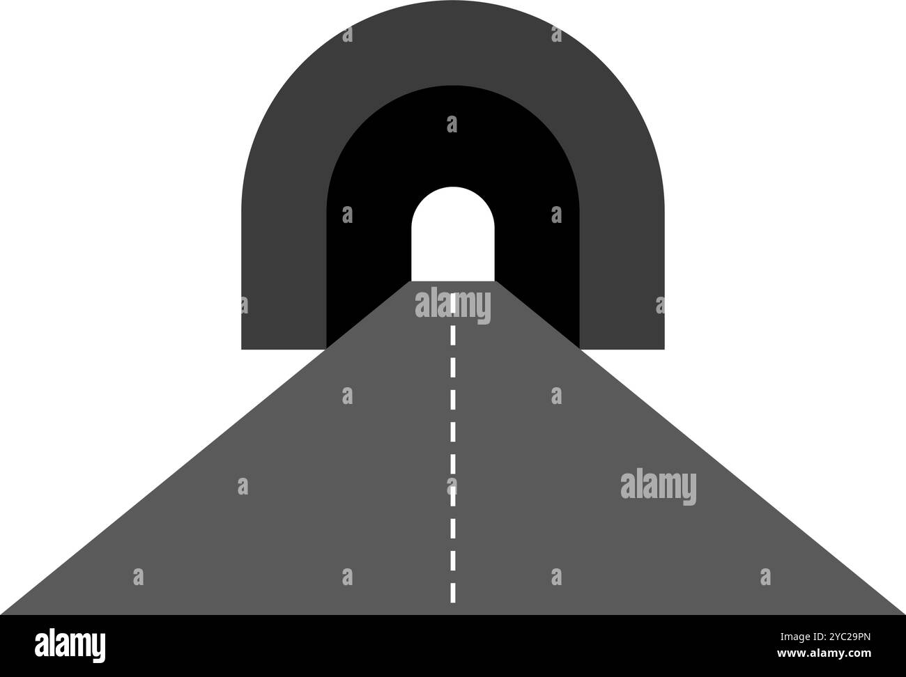 Tunnel asphalt road icon hi-res stock photography and images - Alamy