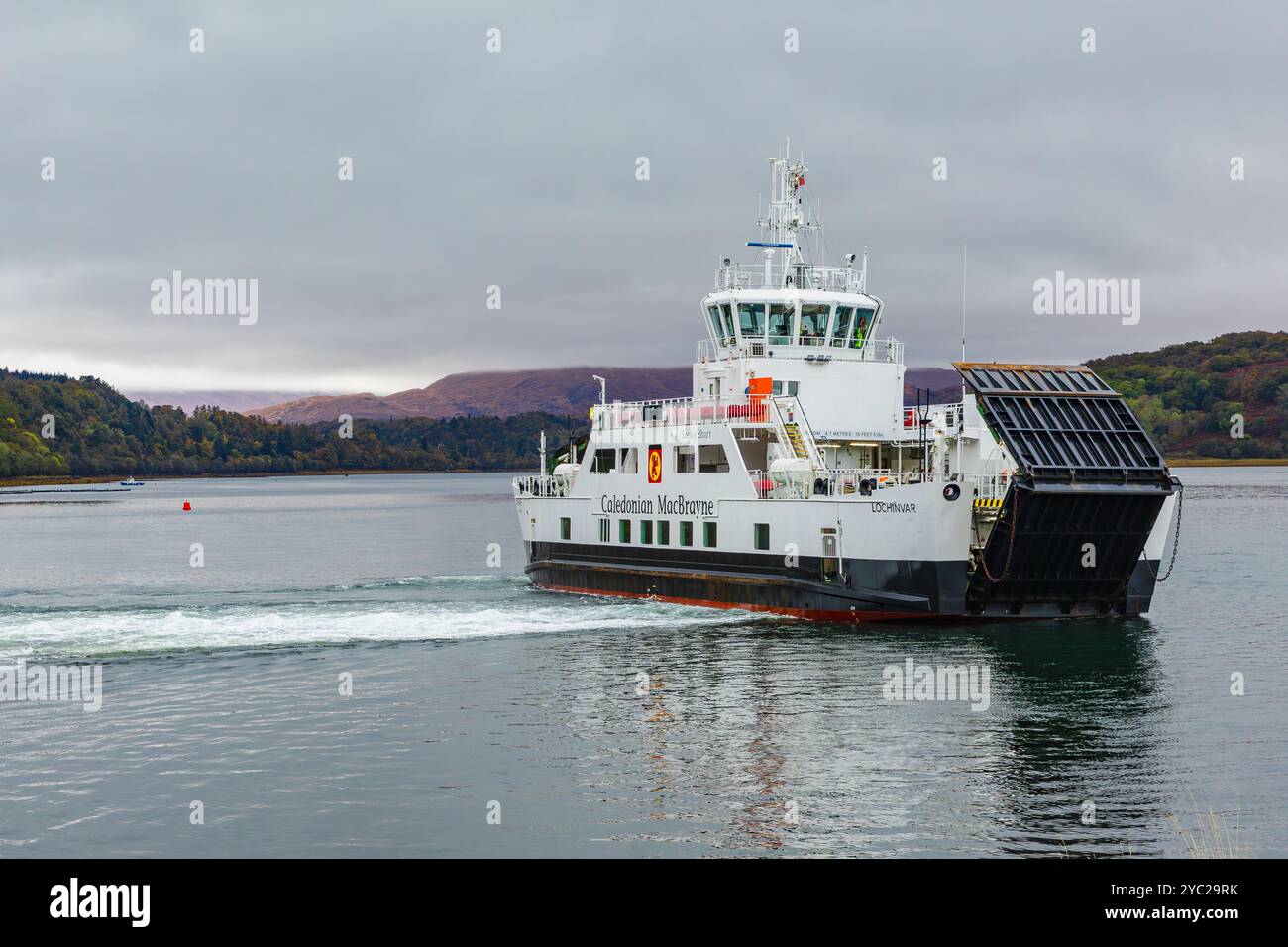 Lochaline, Scotland, UK, Oct 16 2024. Caledonian MacBrayne Car ferry ...