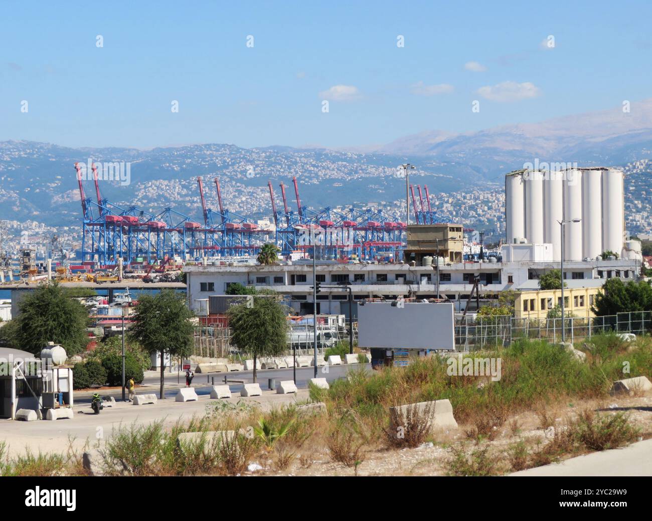Beirut, Lebanon. 19th Oct, 2024. A shot of the port of Beirut, Lebanon ...