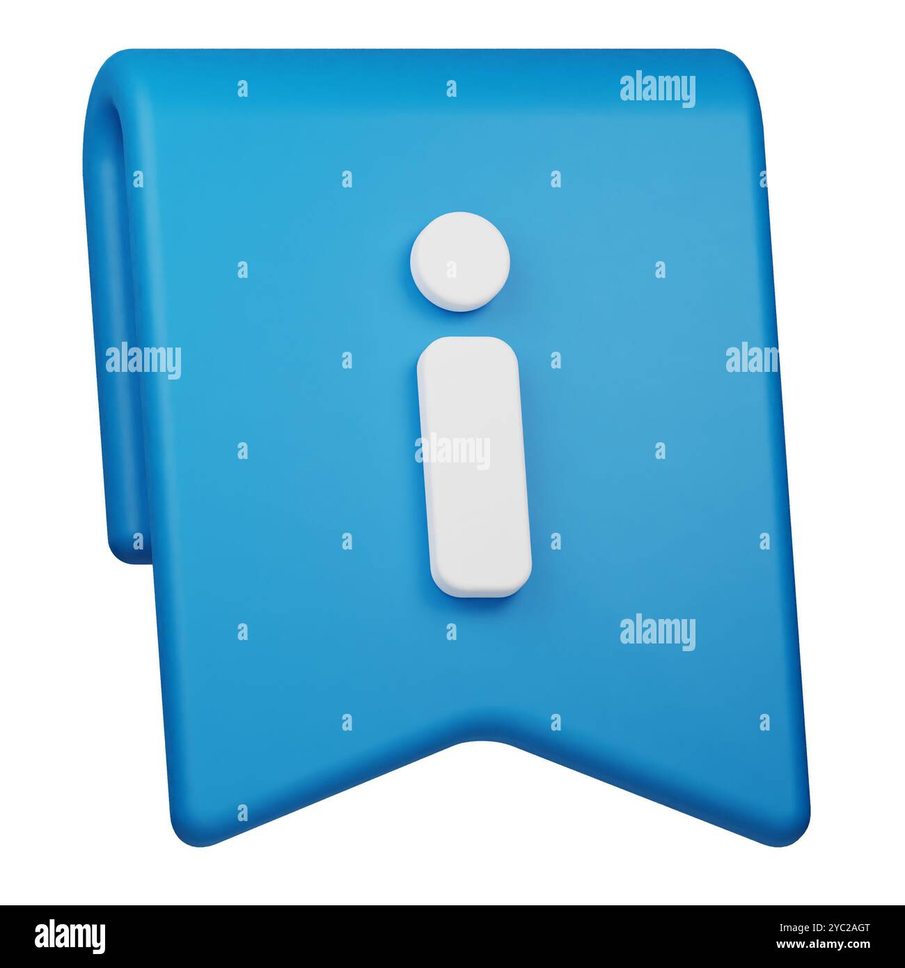 bookmark info 3d icon isolated on the white background Stock Photo - Alamy