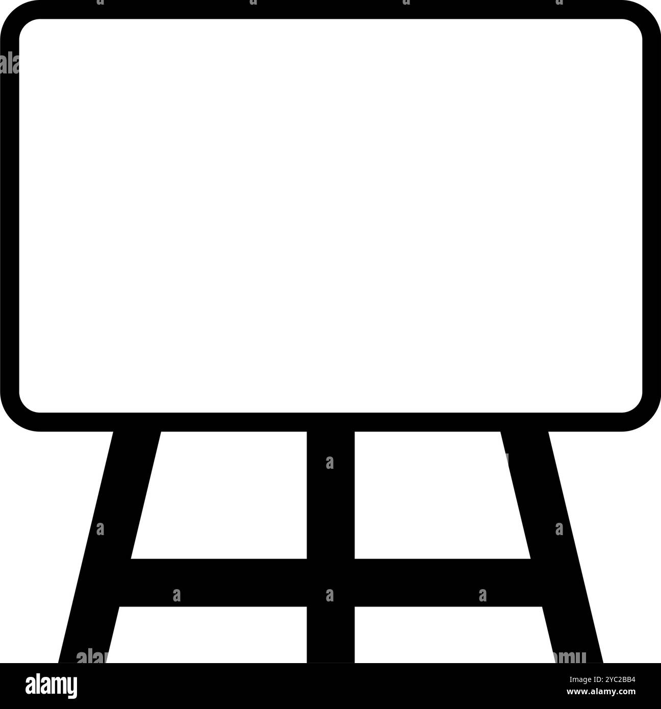 Simple whiteboard icon. Sketch. Editable vector Stock Vector Image & Art - Alamy
