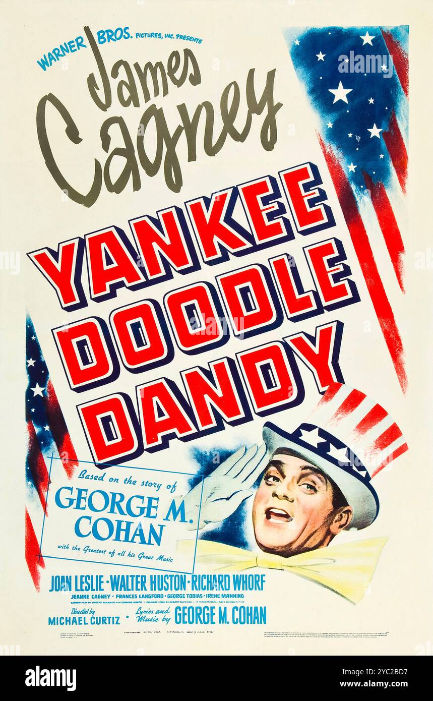 Theatrical poster for the American release of the 1942 film Yankee Doodle Dandy feat James ...
