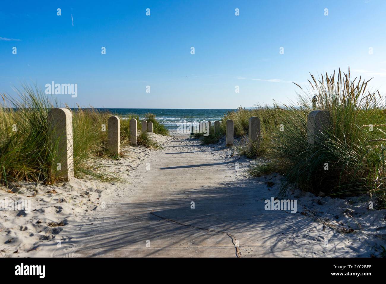 Beach path to the sea on the Baltic Sea on Rügen Stock Photo - Alamy