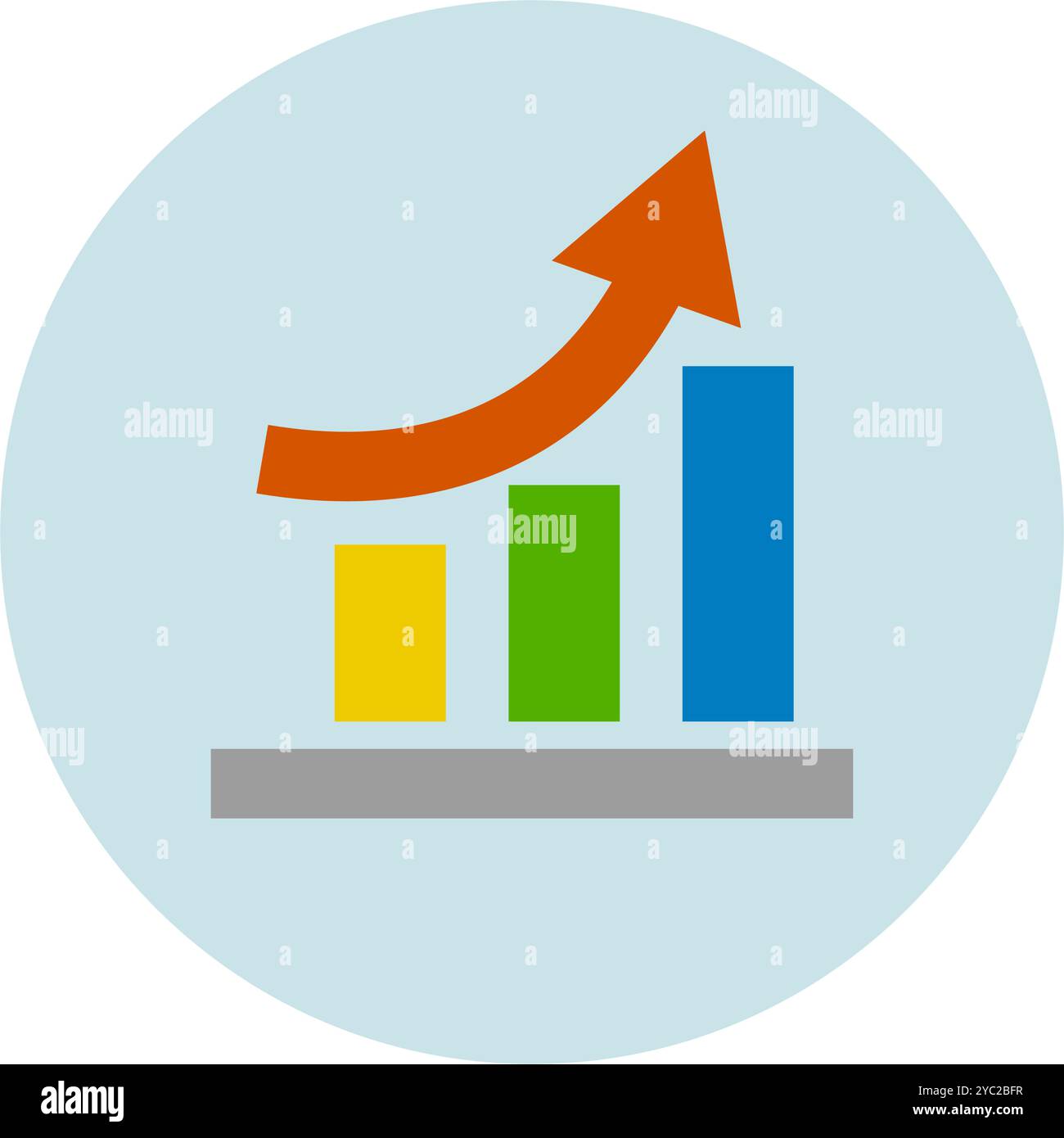Rising bar graph Stock Vector Images - Alamy