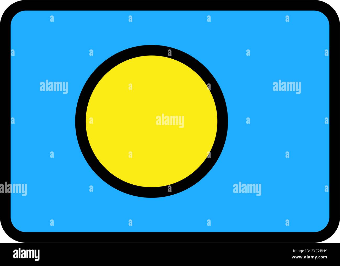 Simple Palau flag icon. Editable vector Stock Vector Image & Art - Alamy