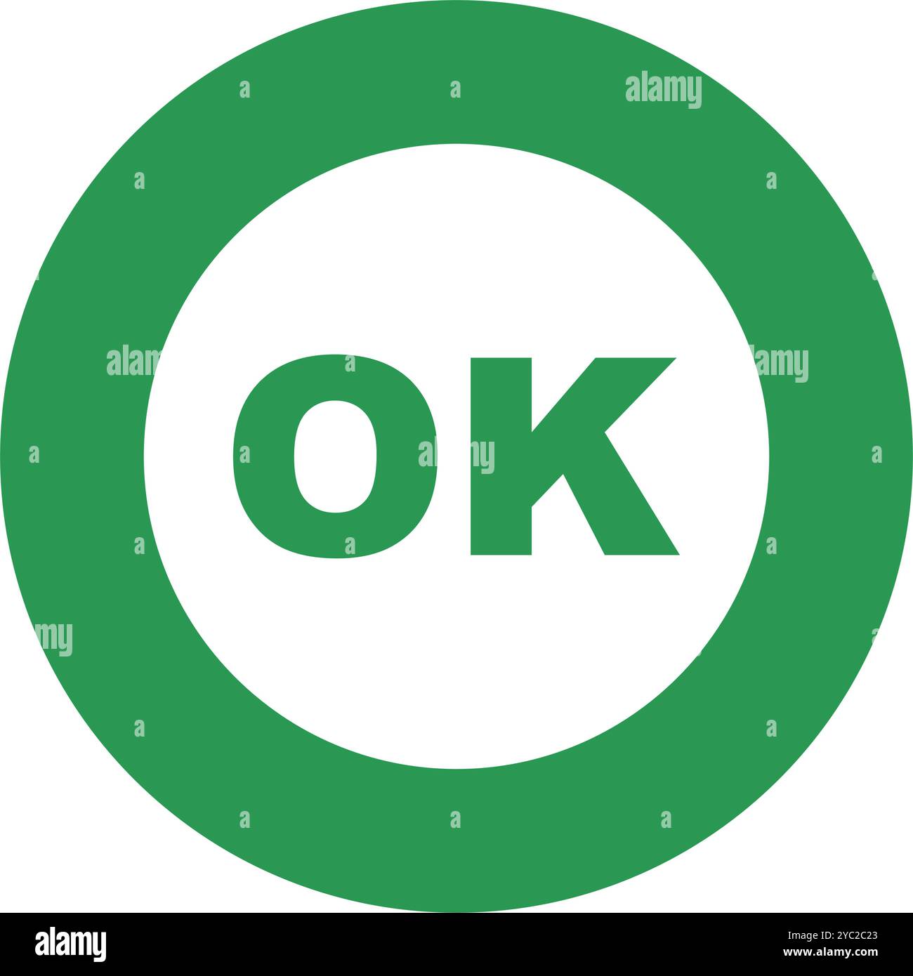 Ok push button icon vector Stock Vector Images - Alamy