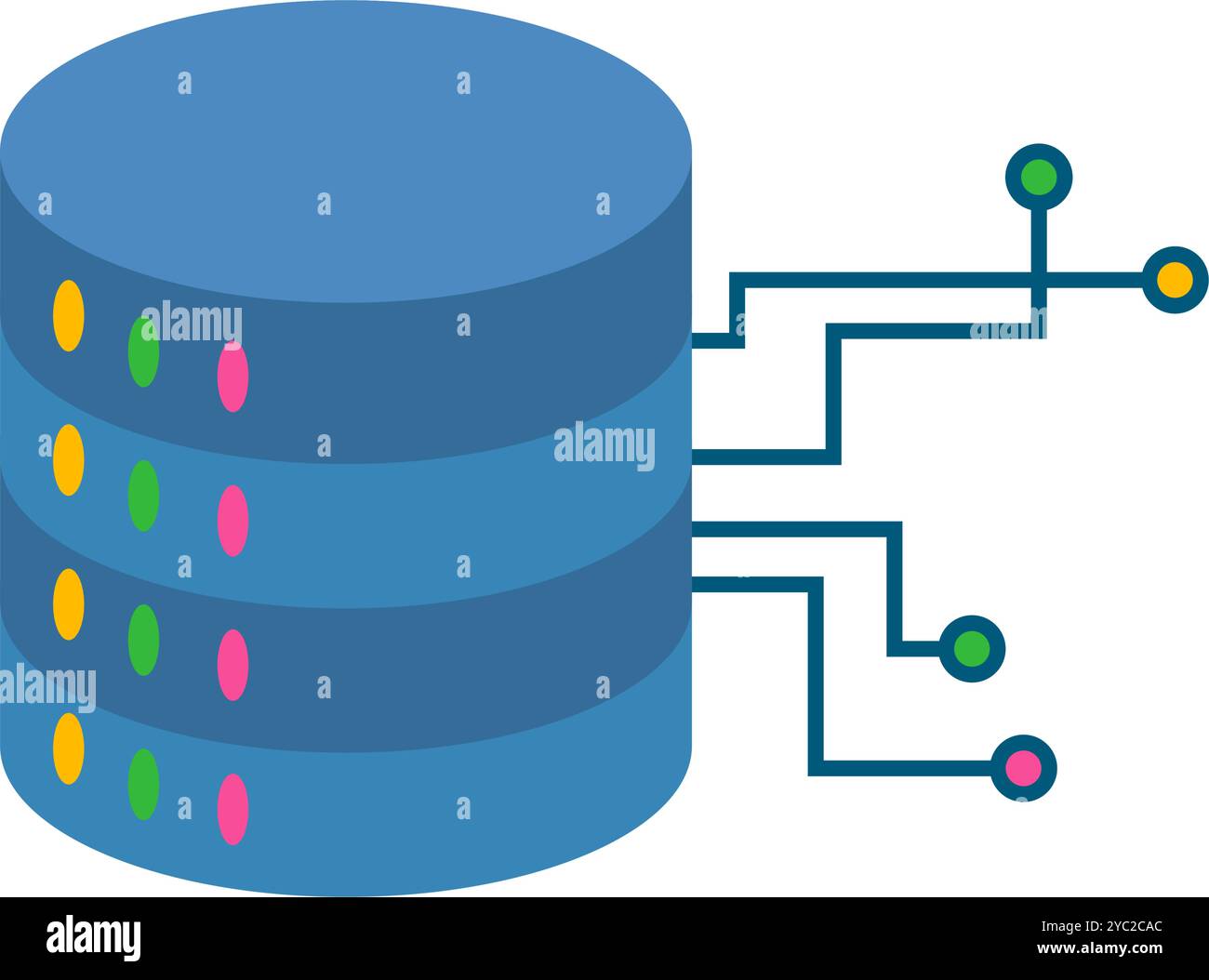 Modern connected server icon. Editable vector Stock Vector Image & Art ...