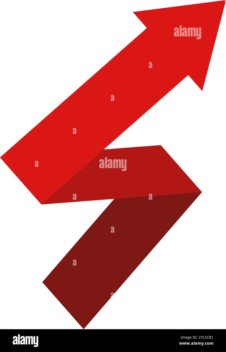 Modern red arrow going up Stock Vector Image & Art - Alamy