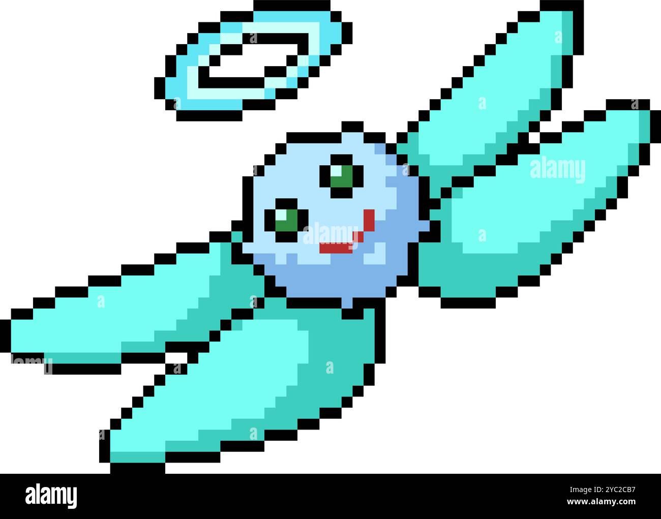 pixel art of blur fairy angel isolated background Stock Vector Image ...