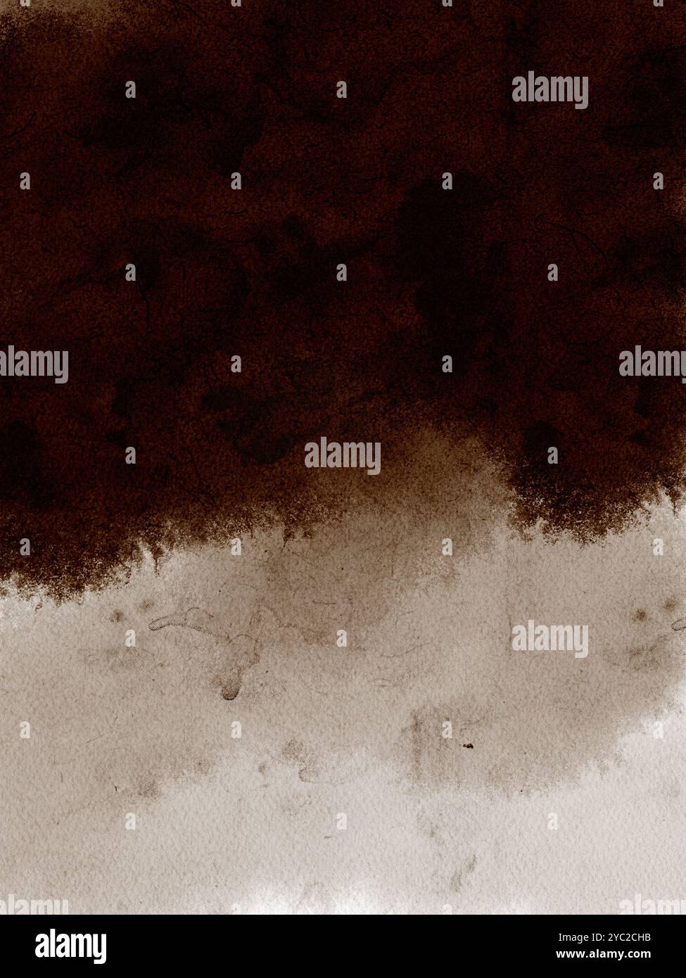 Watercolor stain. Dark brown. Coffee stain. Spreads from the center ...