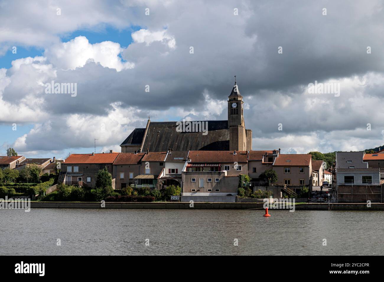 Rettel France 1st October 2024. Eglise Saint-Laurent Church seen across ...