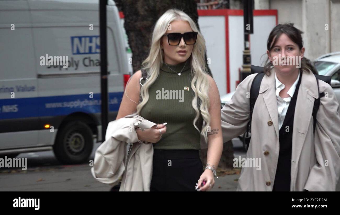 PA Video grab of Victoria Thomas Bowen arriving at Westminster ...