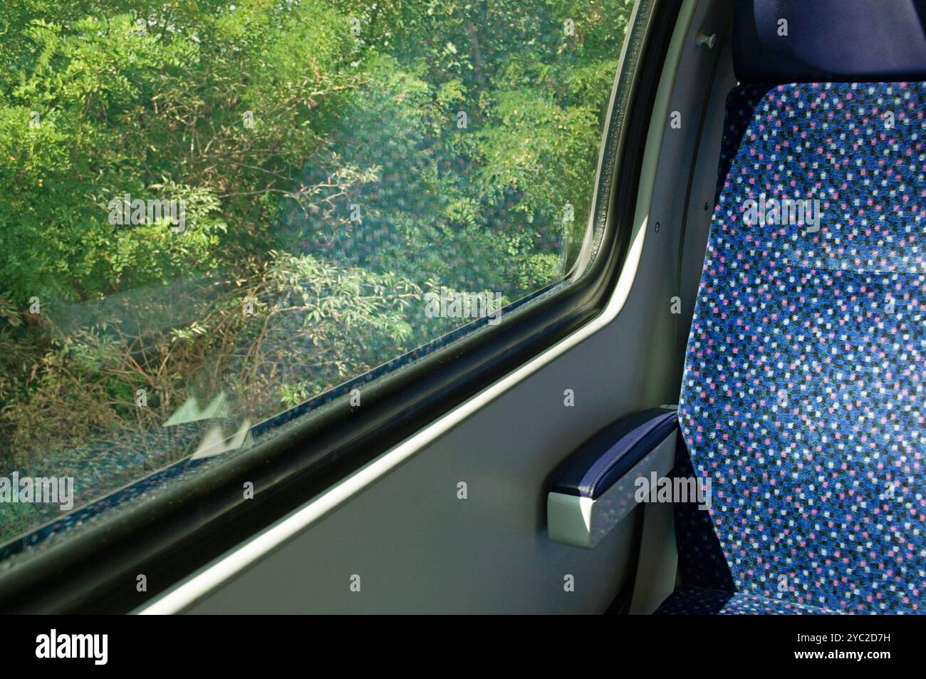 Train seat and window Stock Photo - Alamy
