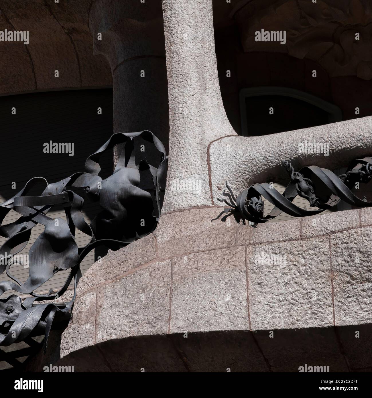 Barcelona- Spain Circa - January 2005. Architecture detail of facade ...